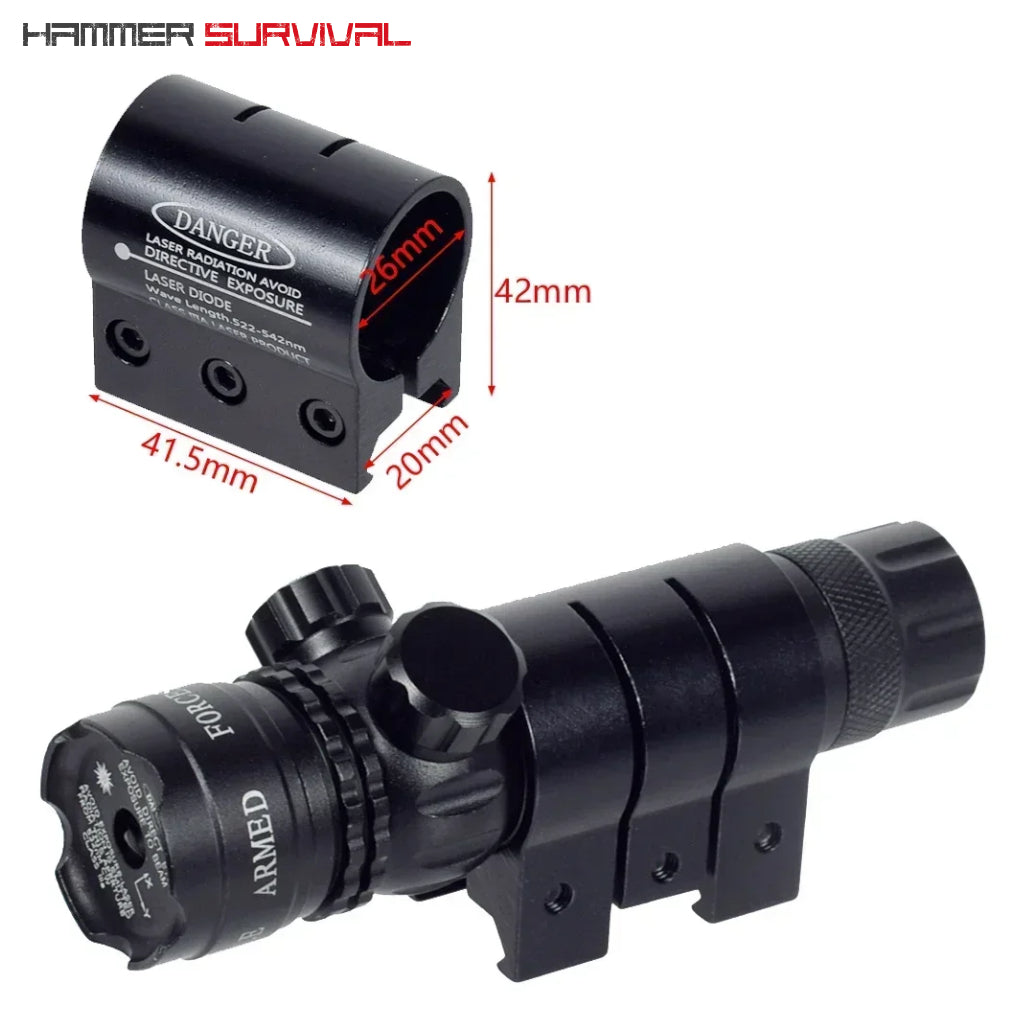 Precision Red/Green Laser Sight - 5mW, Adjustable Windage & Elevation ...