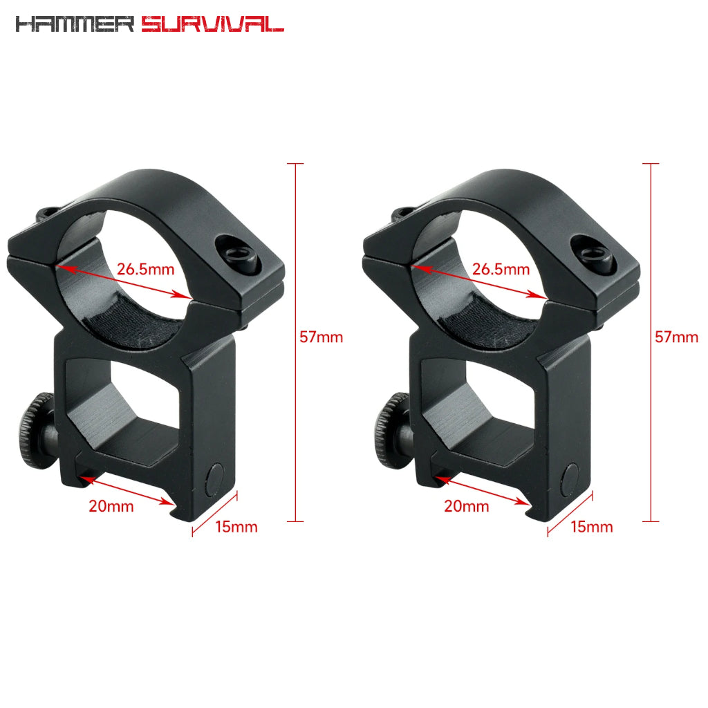 Scope Mounts for 11mm & 20mm Rails | Low & High Options – HAMMER SURVIVAL