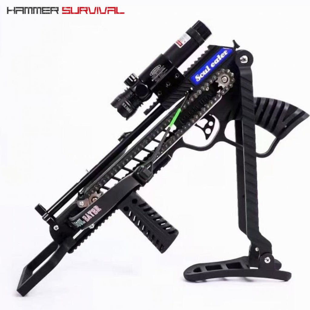 Soul-Eater Chain Driven Slingshot Crossbow (350 FPS) | Ultimate Hybrid ...